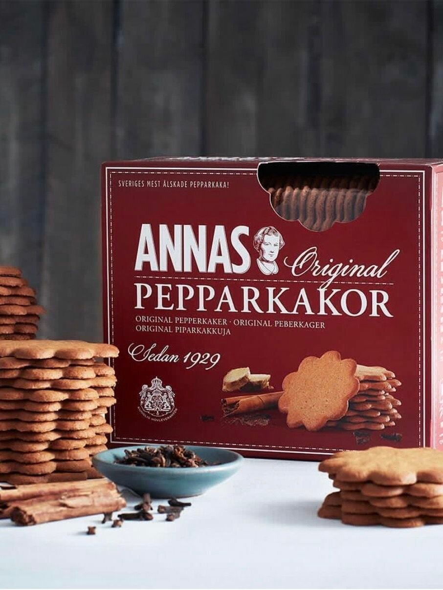 Печенье имбирное Annas pepparkakor original, 300 г (из Финляндии)