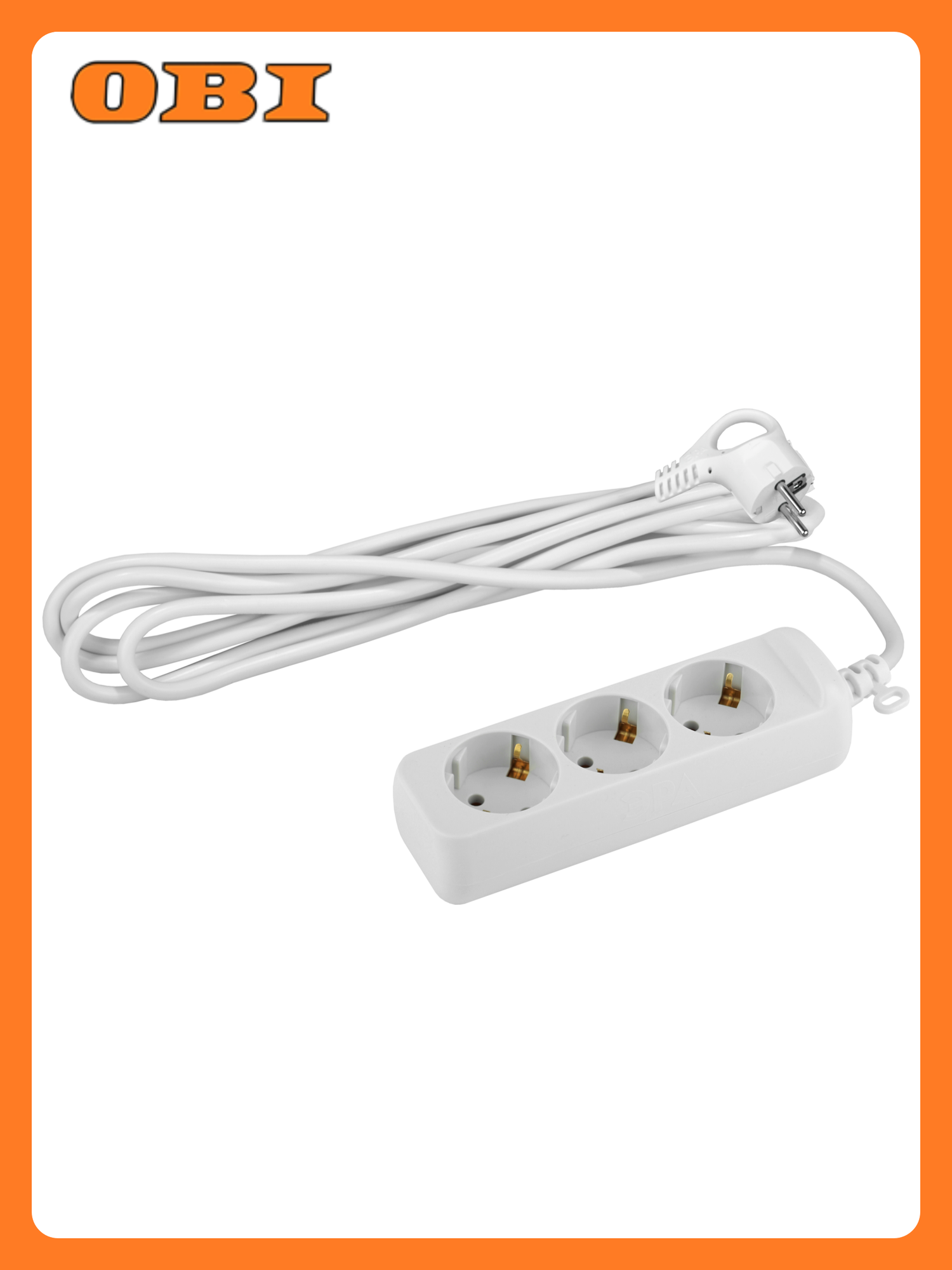 Удлинитель электрический ЭРА U-3e-1,5m-3x1 с заземлением 3 розетки 1,5м ПВС 3x1м