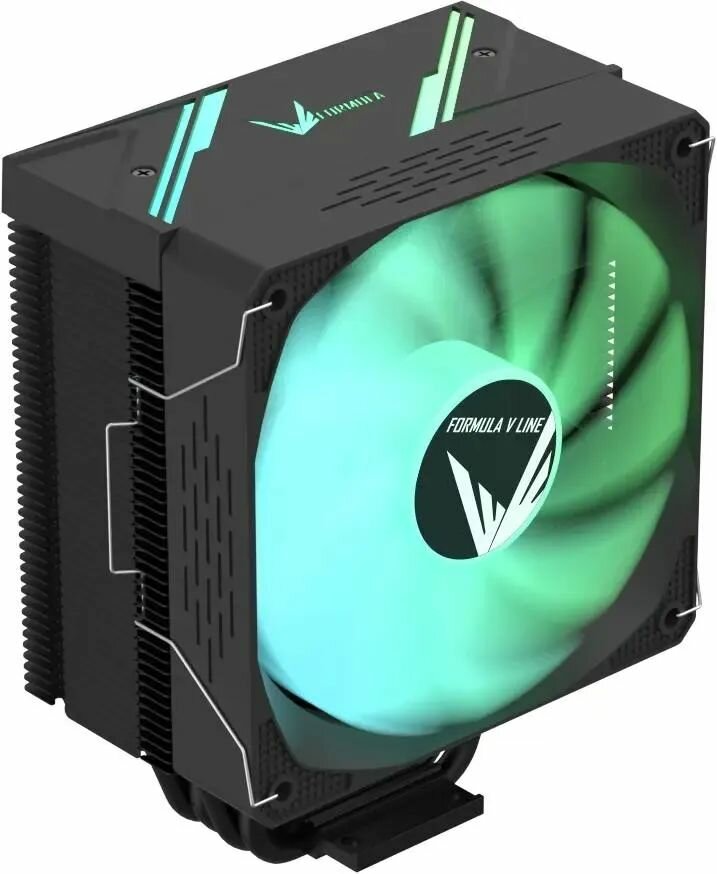 Кулер для процессора Formula Ice Burg ARGB Soc-AM5/AM4/1200/1700/1851 черный 4-pin 17-34dB Al+Cu 170W 552gr Ret (ICE BURG ARPW 4P BK)