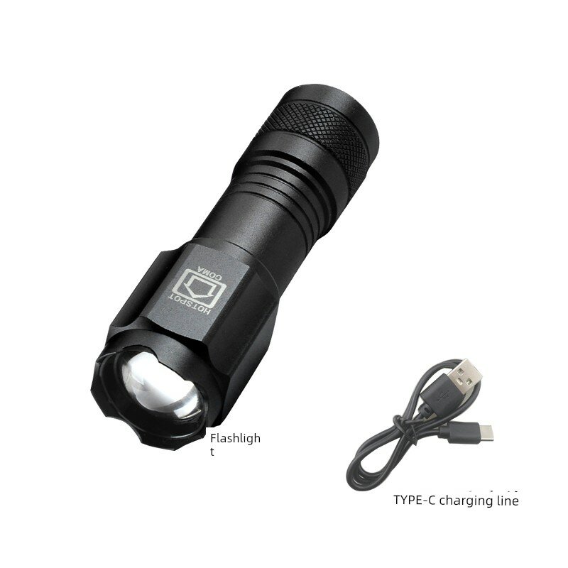 Наружное освещение, яркий свет, ультраяркий мини-фонарик, цифровой дисплей, телескопический зум, белый лазерный луч,