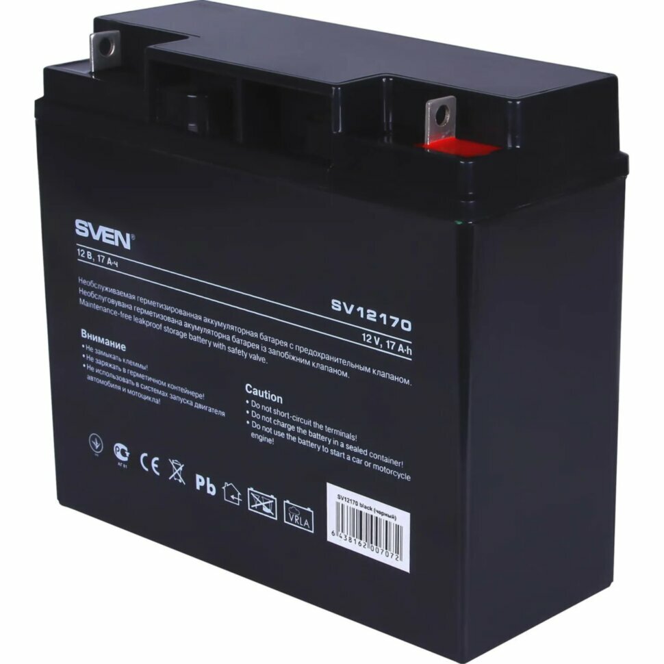 Батарея для ИБП SVEN SV 12170 (12V 17Ah) T1, 2422462