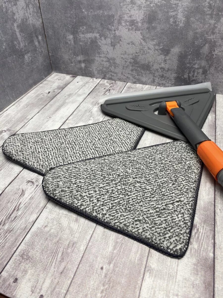 Насадки на швабру, для треугольной формы, из микрофибры, 2 шт