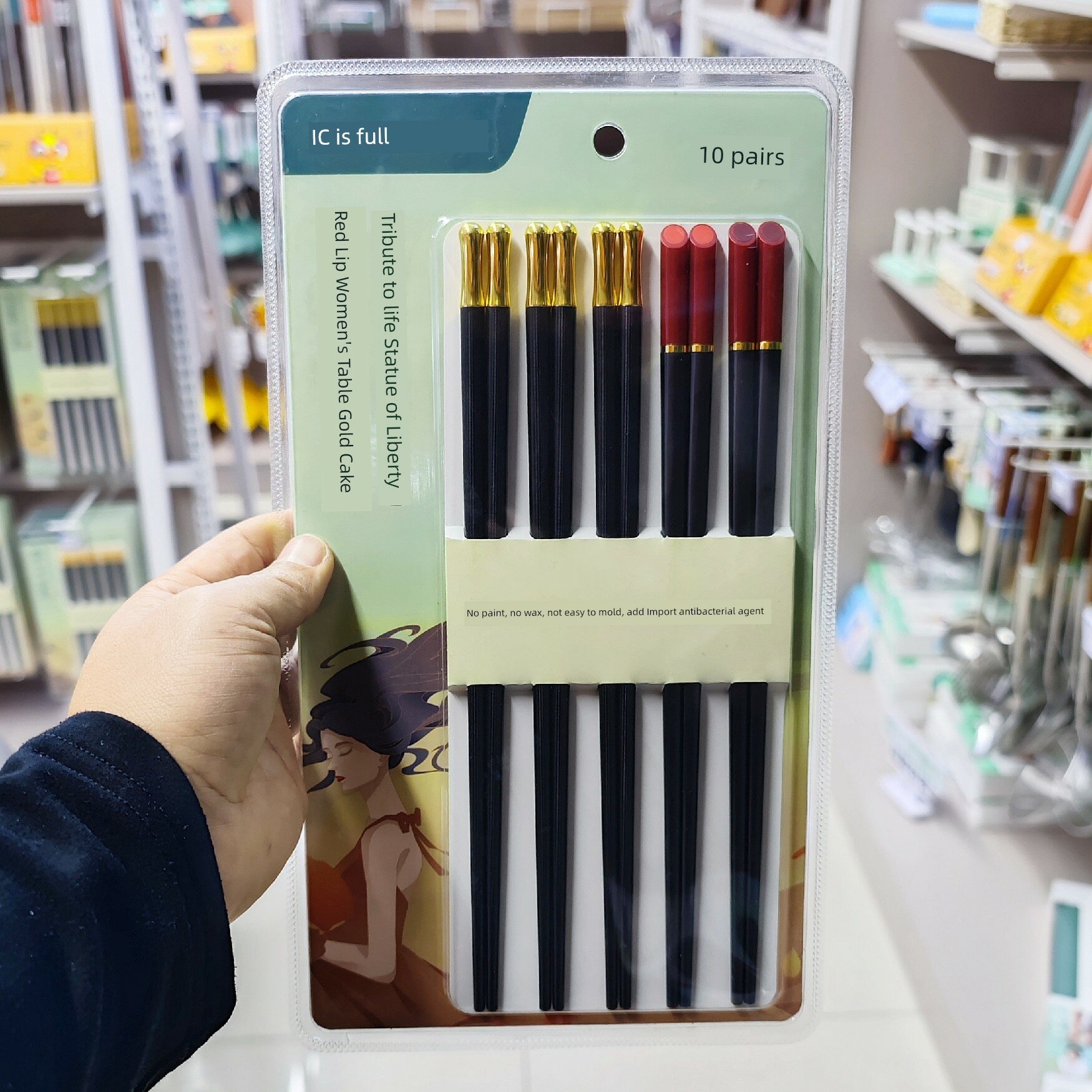 Палочки для еды из нескольких сплавов клиента с круглыми нефритовыми бытовыми стильными удлиненными палочками для еды с