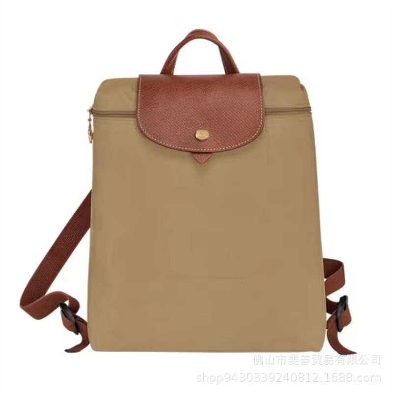 Новый рюкзак Longchamp, складной, полный цветовой спектр, двойная сумка через плечо, нейлоновый рюкзак для студентов, повседневный и универсальный