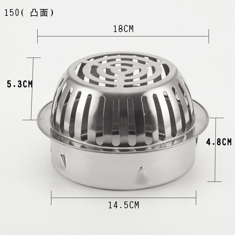 Нержавеющая сталь, круглый слив для пола, крышка сливного отверстия, карточный тип, большой слив, антизасорение, дренаж для дождевой воды на улице
