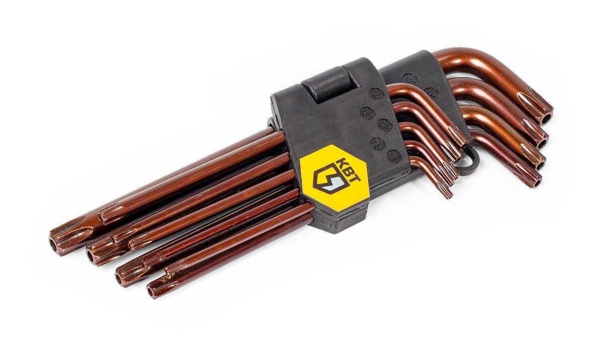 Набор ключей КВТ TORX, T10-T50, профессиональной серии