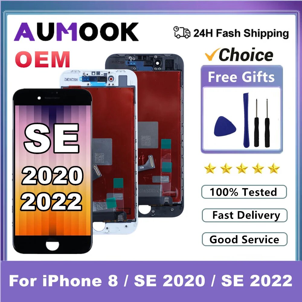OEM для iPhone SE 2020 SE2, ЖК-дисплей 2-го поколения, сенсорный дигитайзер для iPhone 8 SE 2022 SE3, замена экрана 3-го поколения