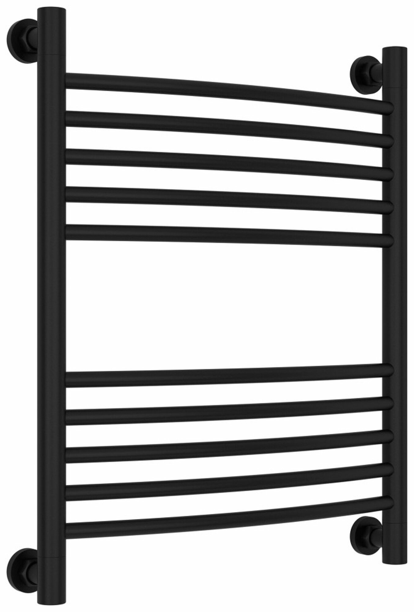 Полотенцесушитель Сунержа "Богема+" выгнутый, нержавеющая сталь, черный, 60 см x 50 см