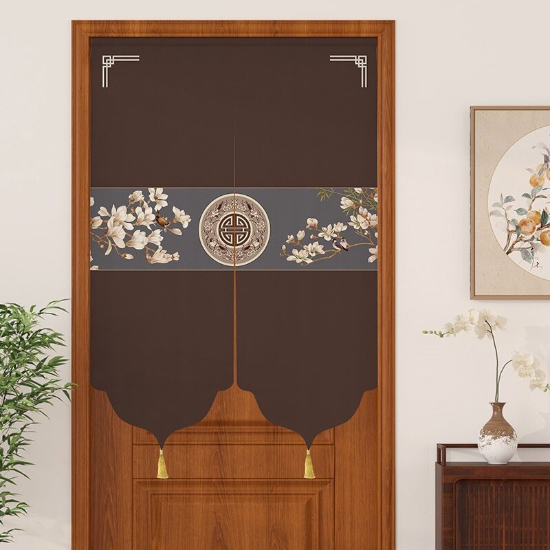 Новая китайская стильная дверная занавеска, домашняя тканевая перегородка, занавеска для спальни, входная блокирующая висячая занавеска, национальный стиль, полузанавеска для гостиной и ванной