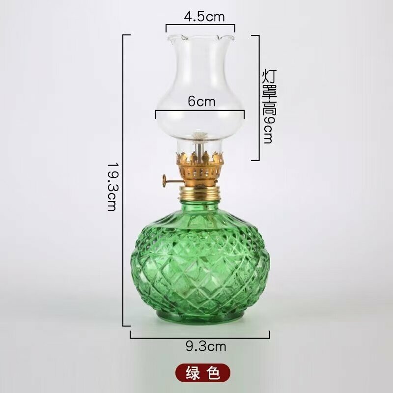 Ретро старинная керосиновая лампа, масляная лампа, хрустальная лампа, деревенская ностальгическая лампа,