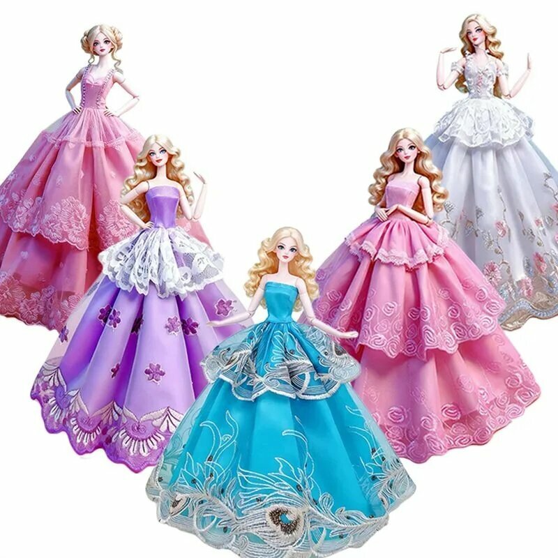 5 шт платье с цветочным кружевом для куклы Barbie Барби