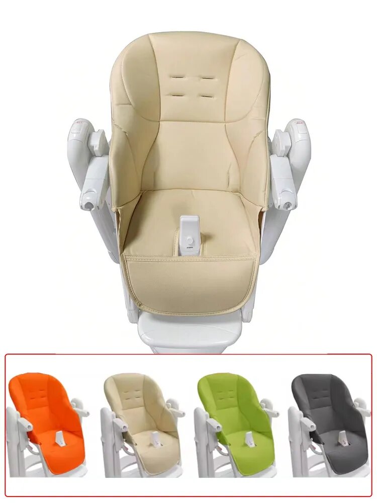 Чехол из эко-кожи на стульчик Peg-Perego Tatamia/Голубой-бежевый