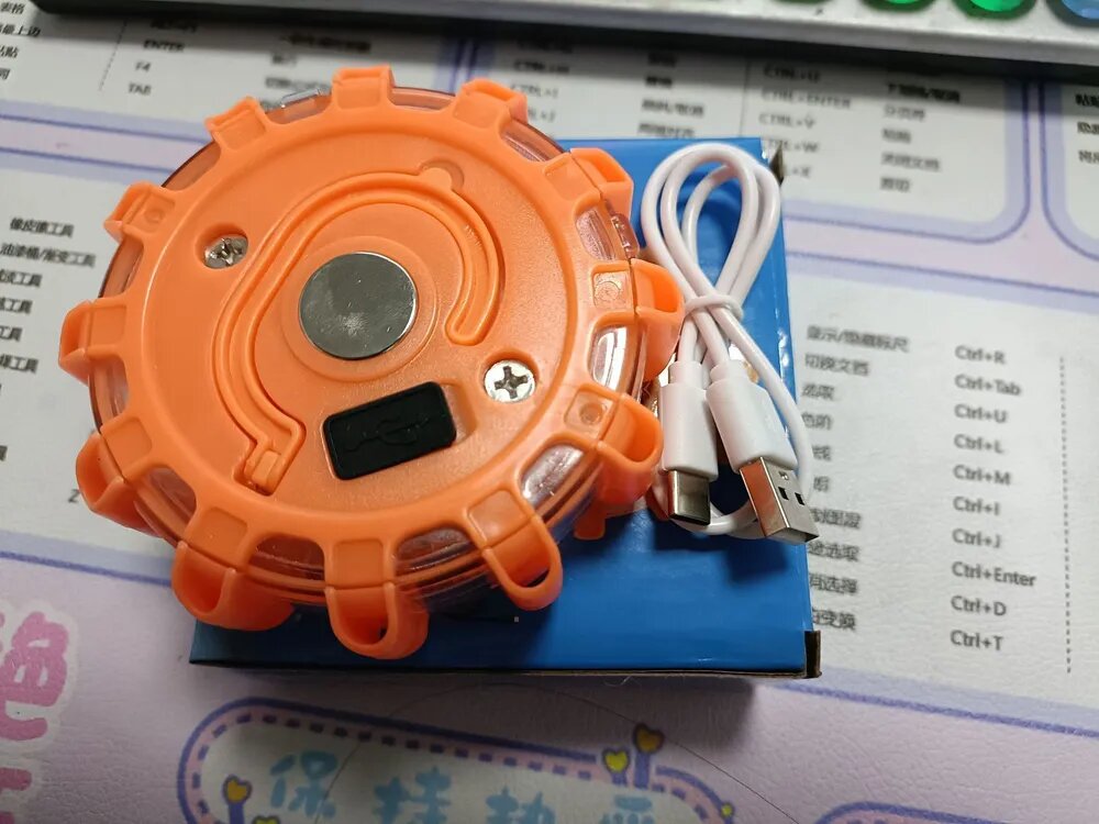 Набор аварийный USB маячок Светодиодный проблесковый автомобильный красный ABS пластик