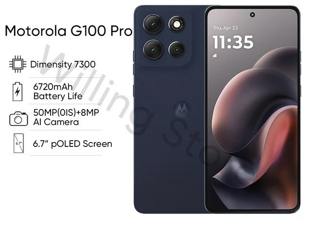 Смартфон Motorola Moto G100 Pro 5G 8/256 GB MTK 7300, 6,7 дюйма, POLED, 120 Гц, 6720 мАч, global. Русский язык.