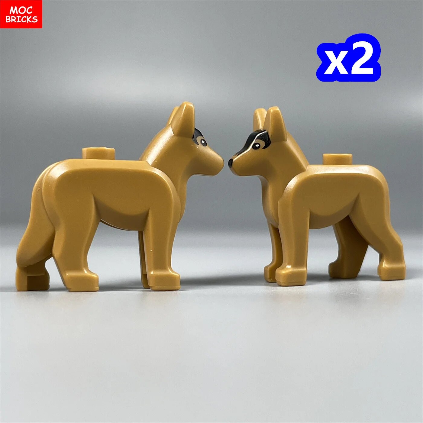 2 шт. MOC BRICKS собака, цвет NO.16