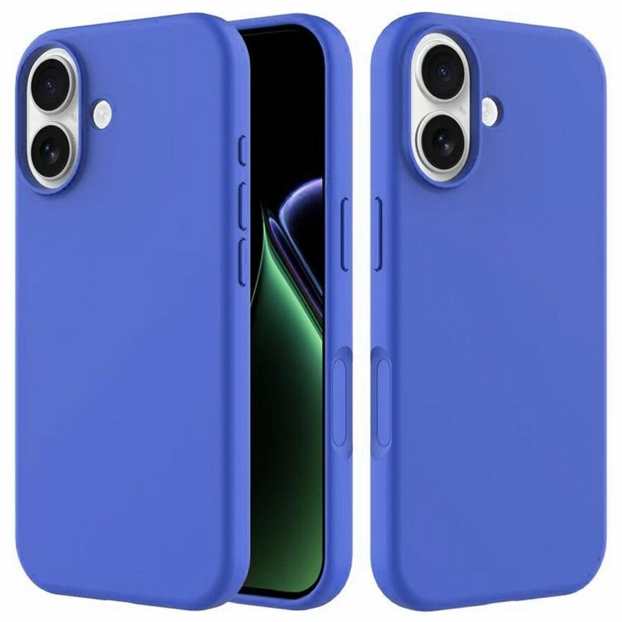 Силиконовая накладка без логотипа (Silicone Case) для Apple iPhone 17 синий