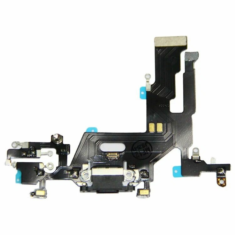 Нижний шлейф для iPhone 11 (Original) с разъемом зарядки и микрофонами Черный