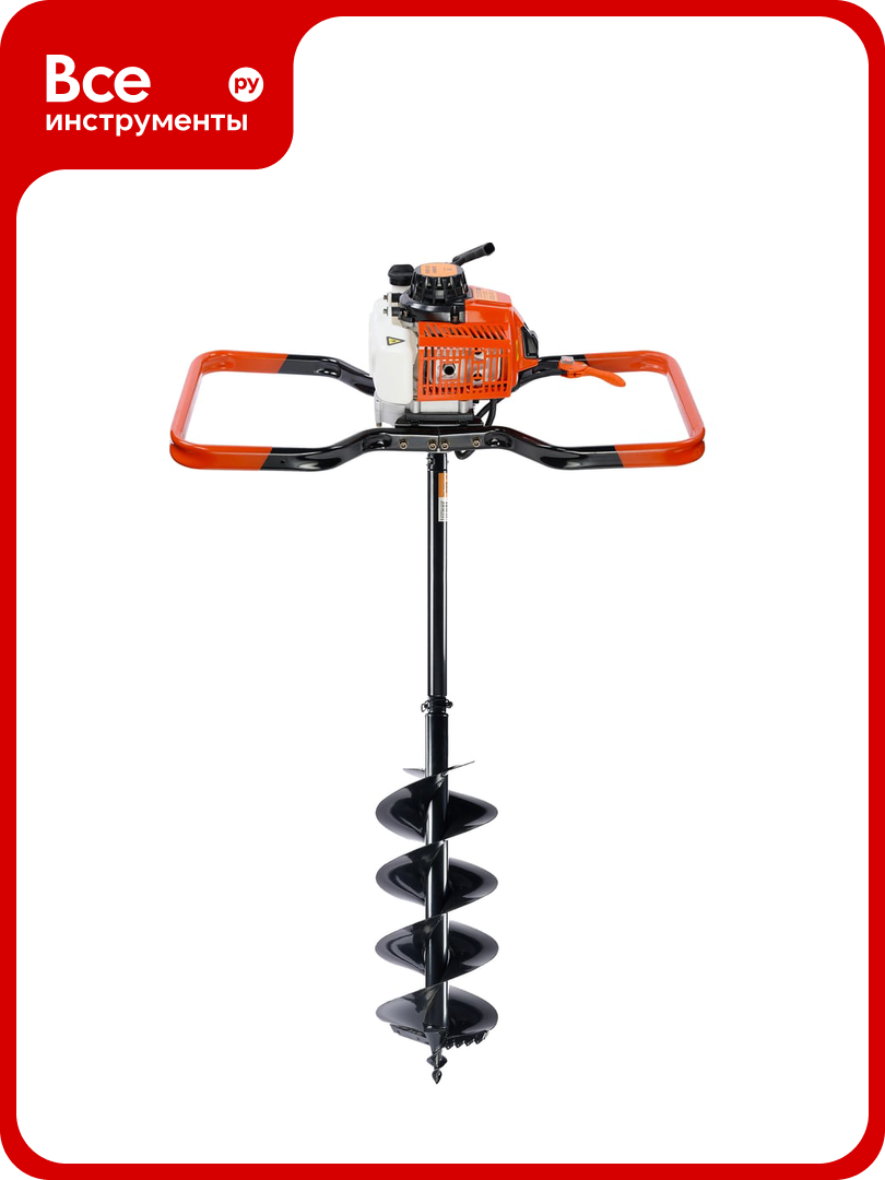 Специальный профессиональный комплект мотобур BURAN DT-1000 со шнеком HARDDRILL 250x800 и удлинителем PLUS-500 S00143