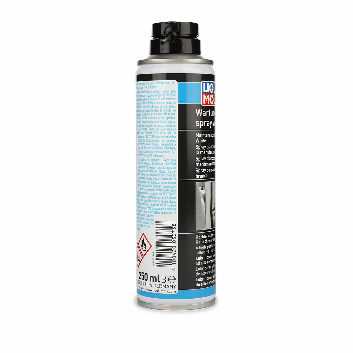 Смазка Грязеотталкивающая Белая Wartungs-Spray Weiss Аэрозоль 0,25Л(Liqui Moly 3075)