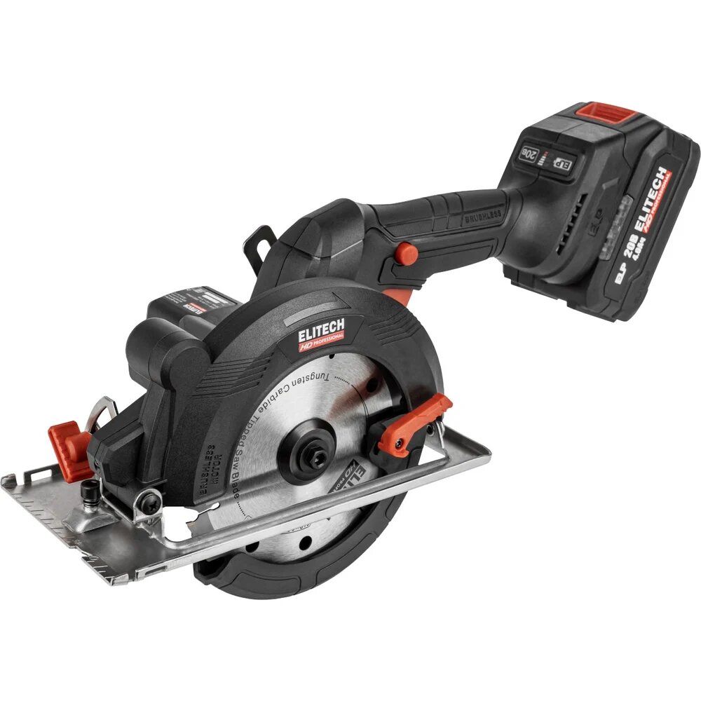 Пила дисковая аккумуляторная Elitech CCS 2050BL (140мм, BL,20В,2х4Ач) HD 215339