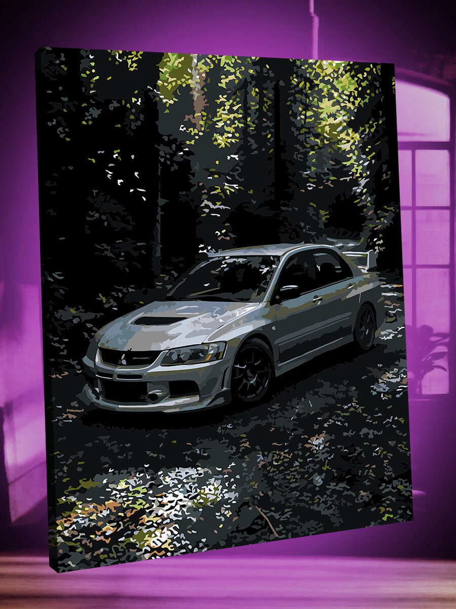 Картина по номерам Mitsubishi Lancer Evolution IX