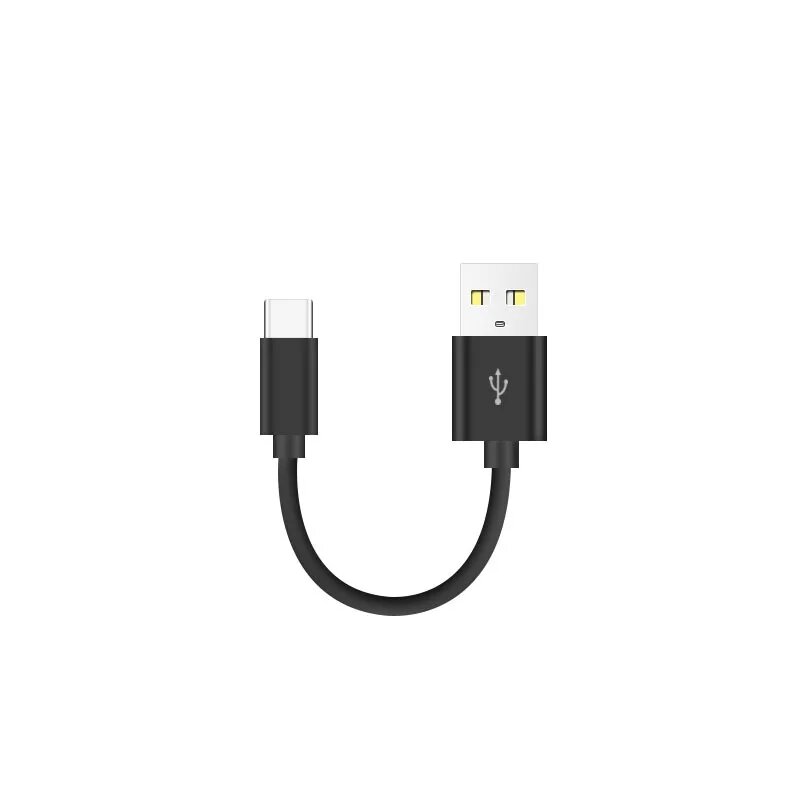 Короткий USB Type-C кабель 10см черный для Samsung