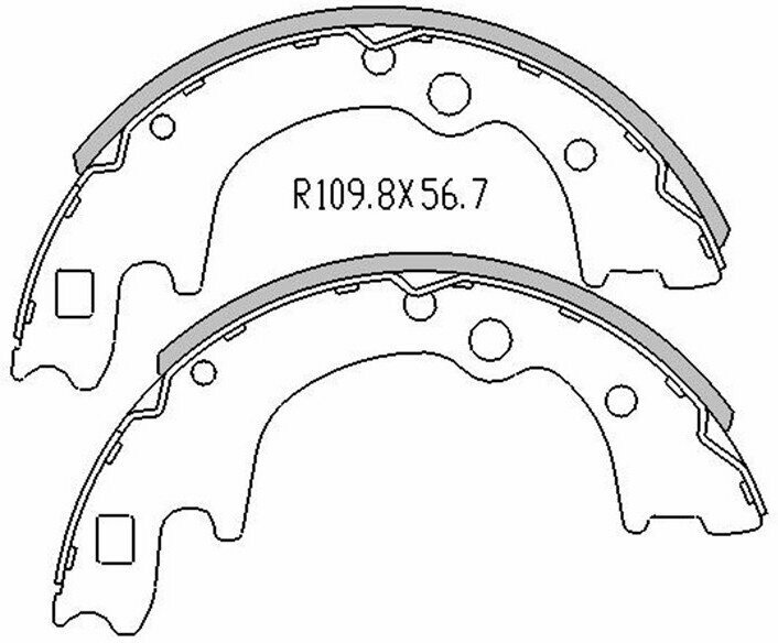 Колодки тормозные барабанные SAT ST-58305-44A60 Hyundai H1 97-07 / Starex 97-07