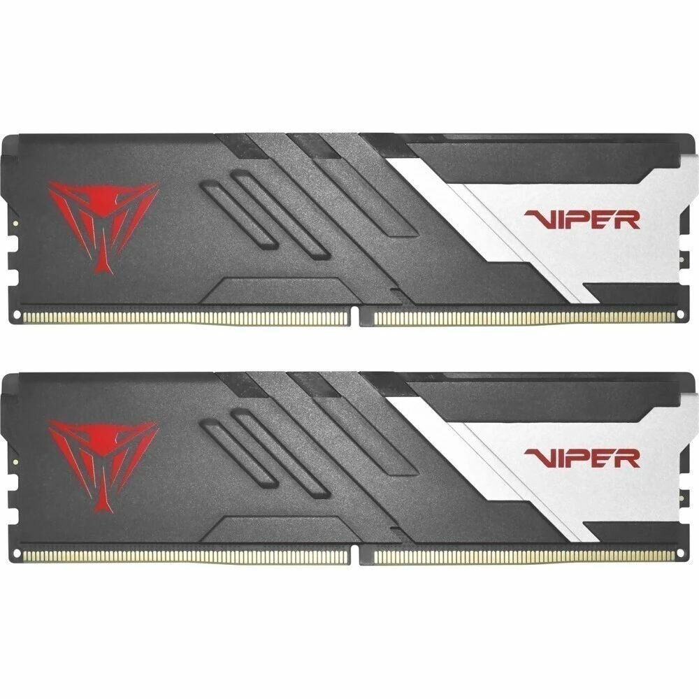 Оперативная память Patriot Viper Venom, DDR5, 32Gb (2x16Gb), 6000MHz, CL30, DIMM, с радиаторами, серый/черный