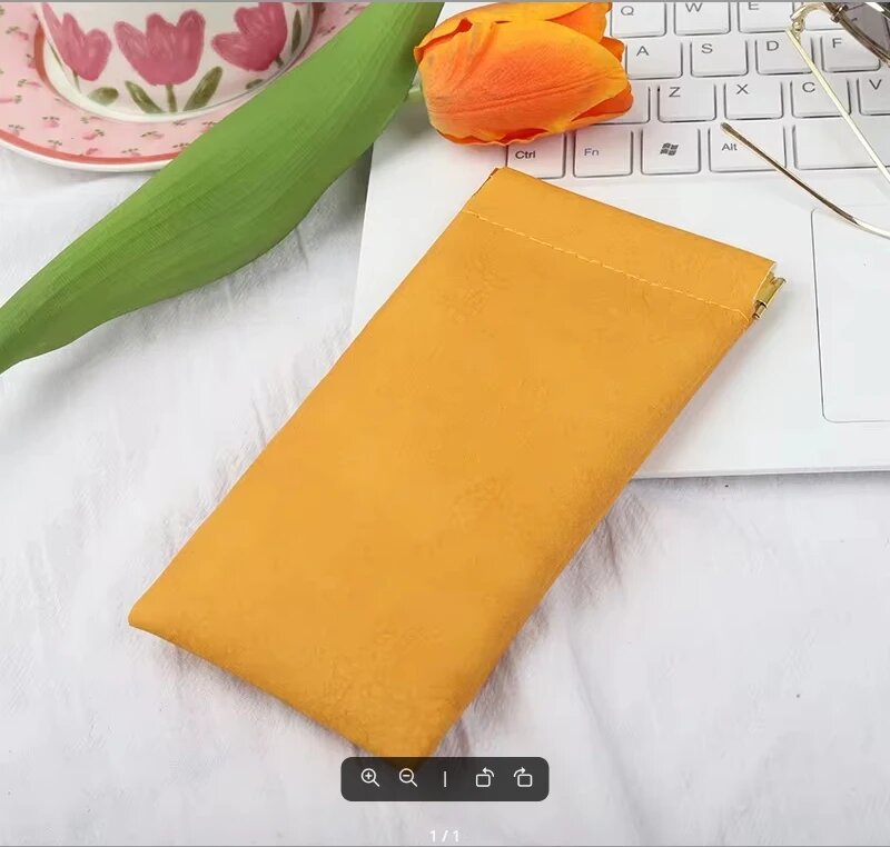 Сумка для очков Glazzy из искусственной кожи Желтый, Orange