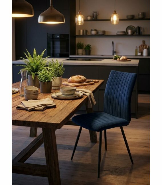 Стул обеденный Monte Carlo, велюр синий