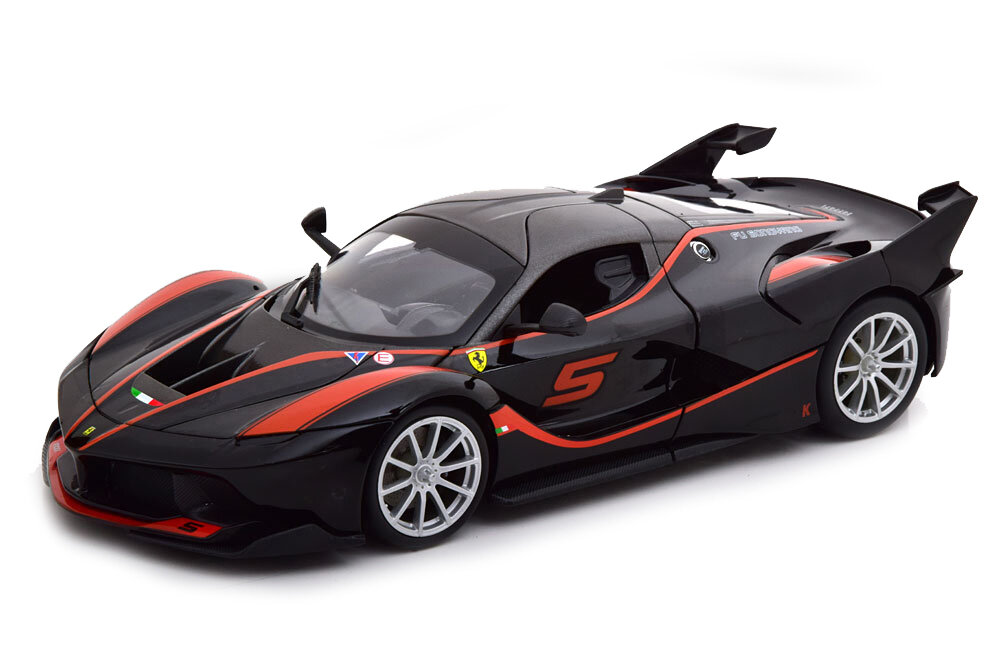 Модель коллекционная BBURAGO Ferrari fxx k #5 2015 black/orange / феррари фхх-к черный