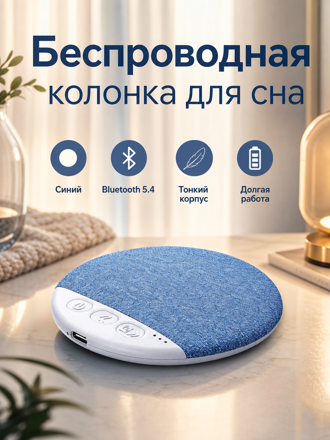 Мини Bluetooth колонка X3Pro портативная беспроводная акустика синяя