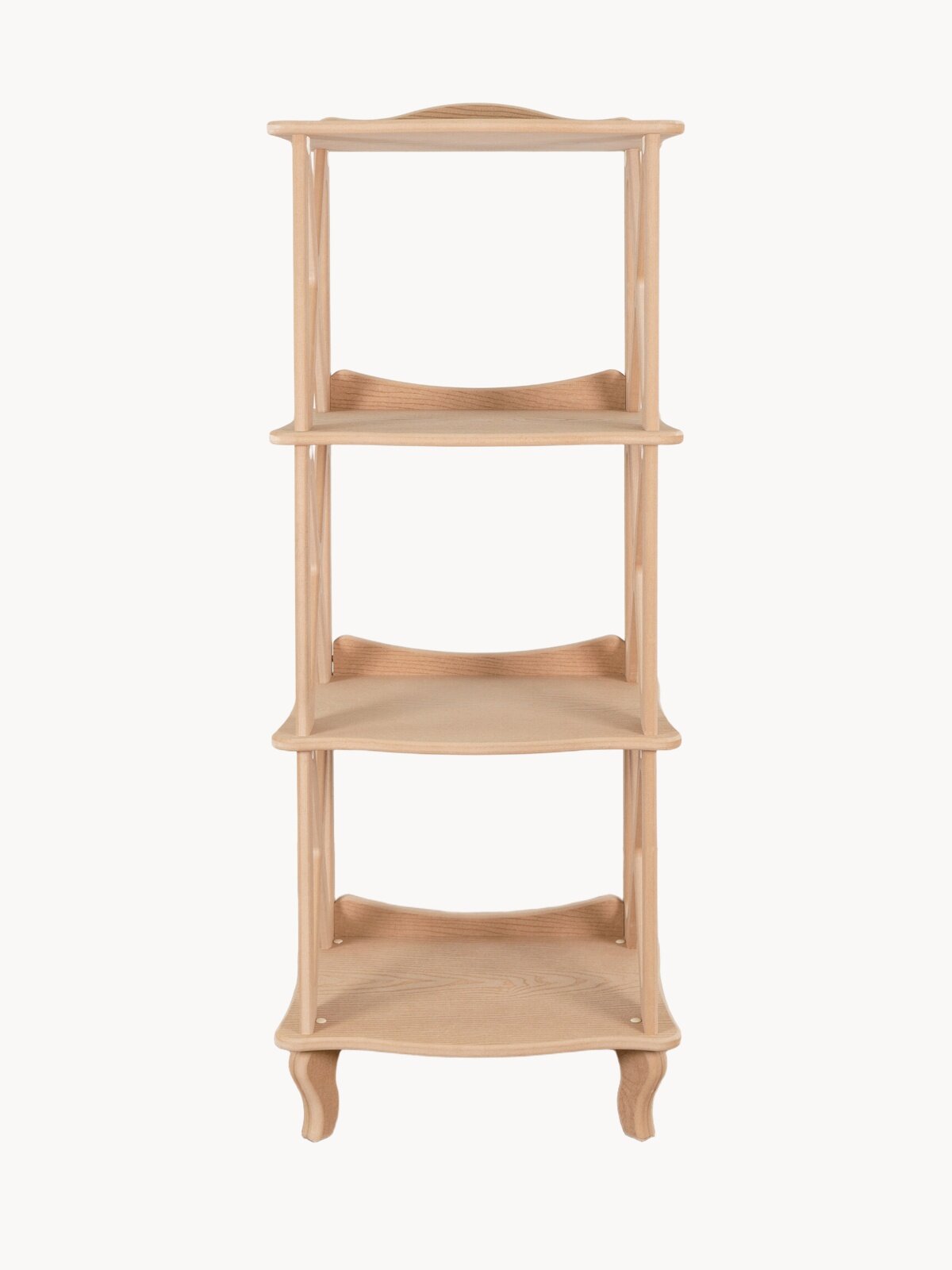 Этажерка-стеллаж некрашенный деревянный Glider Джульетта 3 без отделки