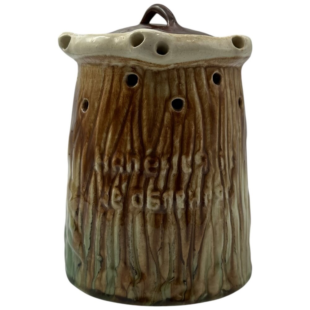 Кружка-шутиха "Напейся, но не облейся", фаянс, 1950-1970 гг, Сланцевский майоликовый завод (?), СССР