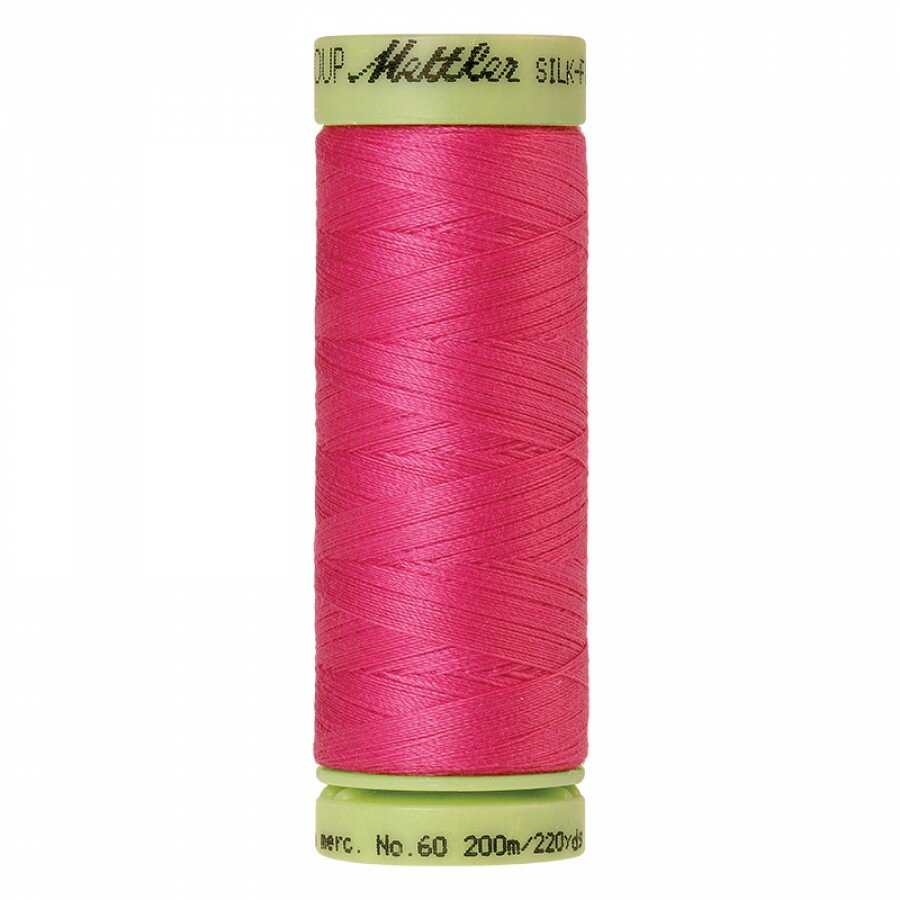 Нить для машинного квилтинга SILK-FINISH COTTON 60, 200 м 1423 Hot Pink