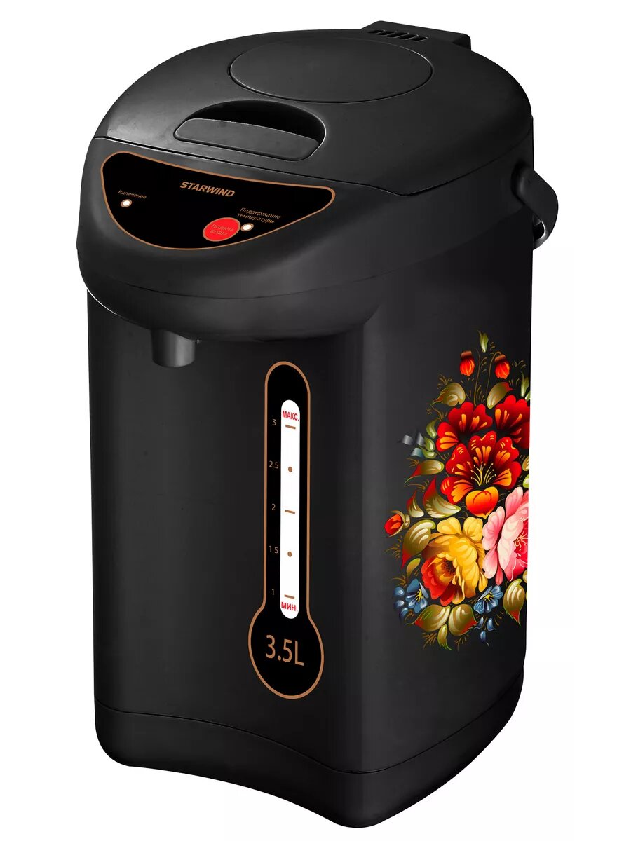 Термопот Starwind STP1830 черный, двойные стенки, 2 температурных режима, 750Вт