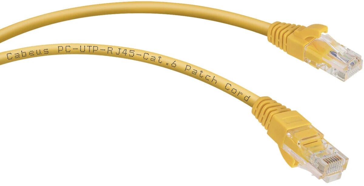 Патч-корд Cabeus 1.5м (PC-UTP-RJ45-Cat.6-1.5m-YL)