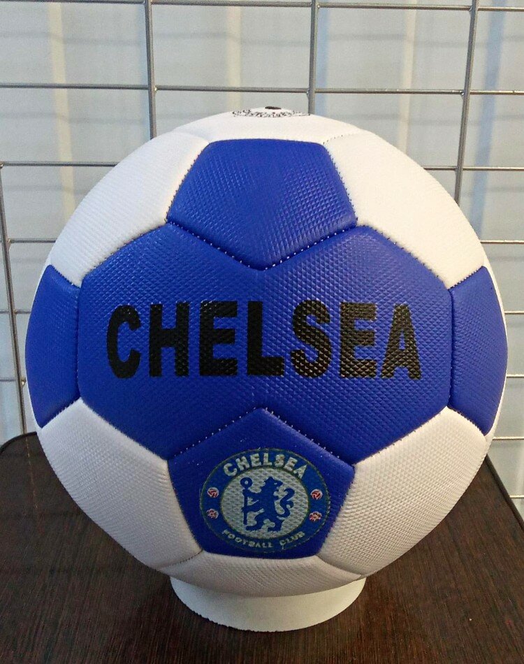 Футбольный мяч фк Челси для футбола размер 5 Chelsea бело-синий