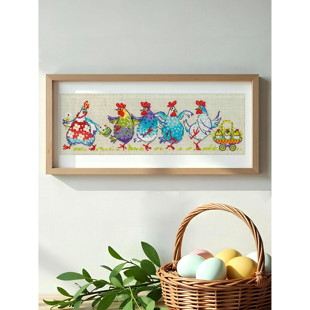 2266 Набор для вышивания крестиком 'Куд-куда!' 24*8см, Риолис