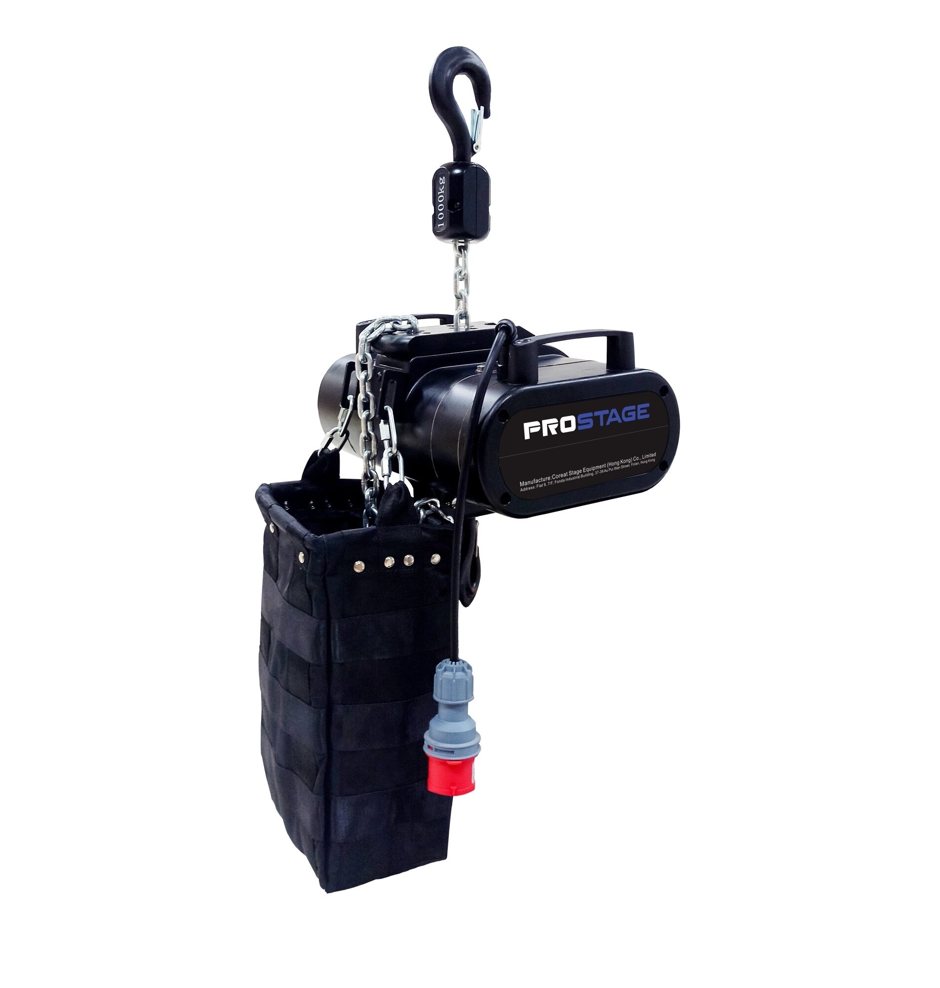 Лебёдка цепная Prostage D8+V10+, 1 цепь 7х22мм 4 м/мин, двойной тормоз 25 м 1000 kg