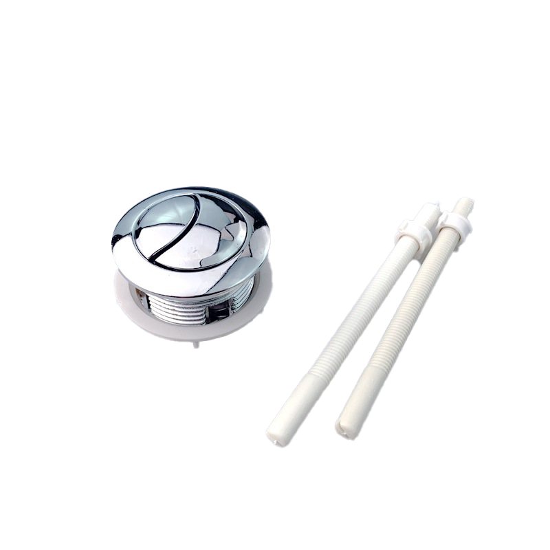 Кнопка для сливного бачка 38мм, двухрежимная, ABS пластик, хром. Подходит под отверстия в крышке от 37 до 45 мм