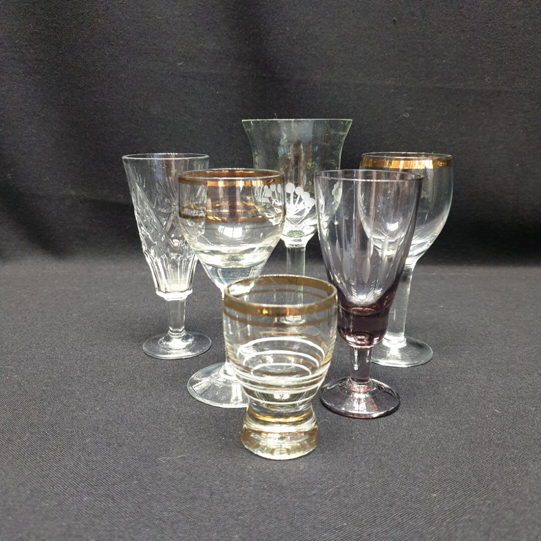 Набор из 6 рюмок "Дачный, в ассортименте, без выбора разного состояния