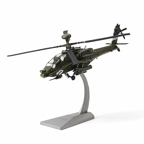 Модель вертолета Apache AH-64A, 1:72. Готовая, металлическая (die-cast). Коллекционная, подарок.