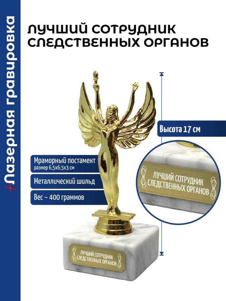Статуэтка награда Жен. "Лучший сотрудник следственных органов" (17 см)