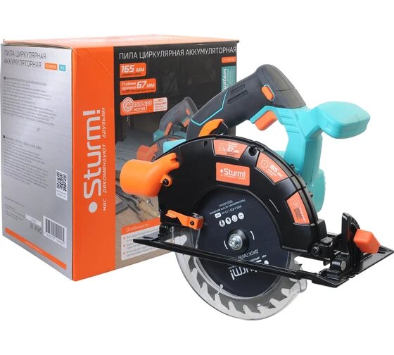 Аккумуляторная циркулярная пила Sturm 1BatterySystem CCS1867BL