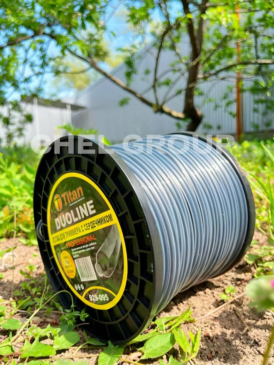 Леска для триммера Titan длина 95 метров, диаметр 4 мм с сердечником