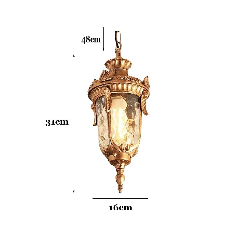 Подвесной светильник WECUS винтажный стеклянный шар, GB E27 lamp holder, Bronze