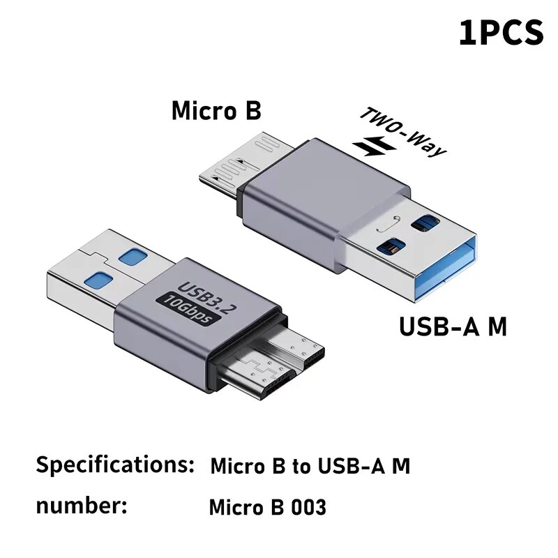Кабель-адаптер LMDAOO Micro B USB C 3.0 usb male