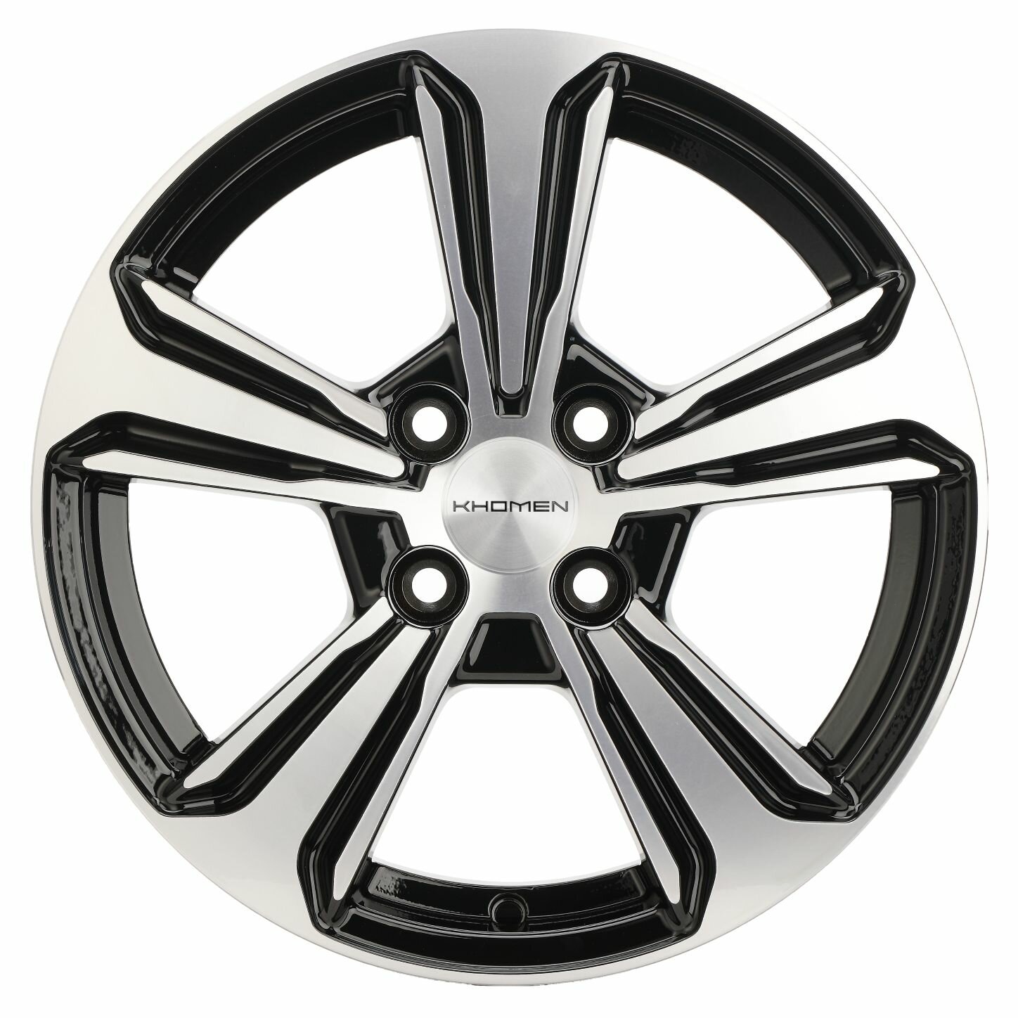 Колесный диск Khomen Wheels KHW1502 15x6" PCD4x100 ET50 D60.1 BLACK-FP