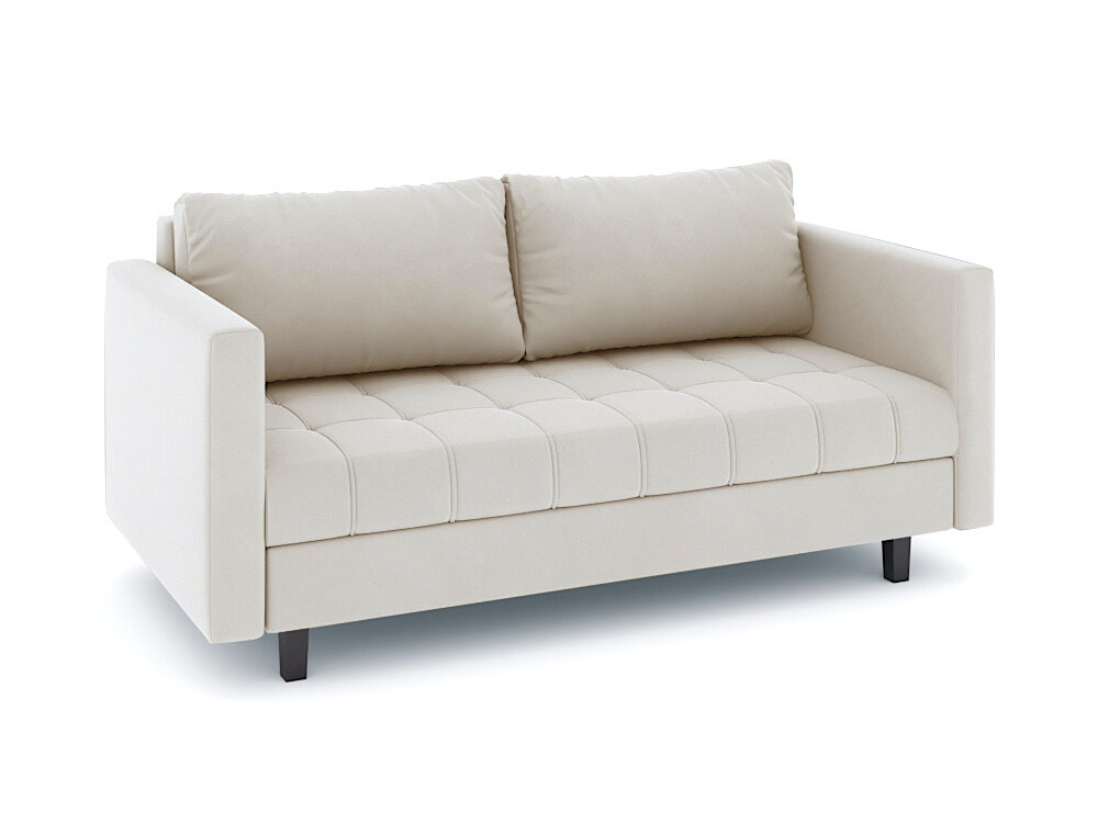 Диван DiHall "Герадин 2", прямой, велюр, бежевая обивка, каркас из ЛДСП, ДВП